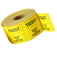 Raffle Colored Stub Auction Tickets - 500 Sheets, 10 Numbers per Sheet ...