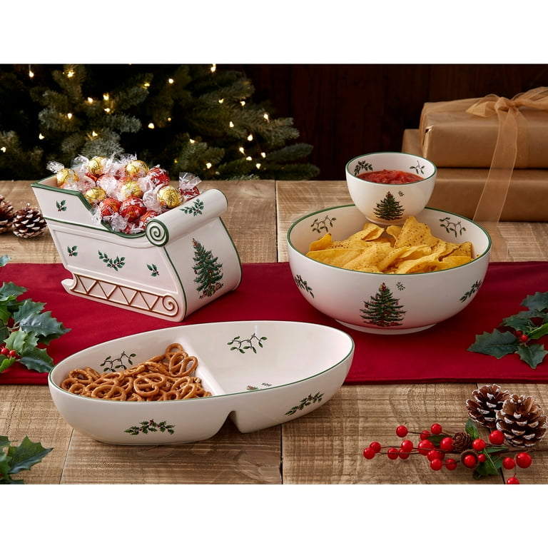 Spode Christmas Tree Large Divided Server