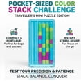 Mini Color Stack Challenge, Portable Brain Teaser Travel Game with 40 ...