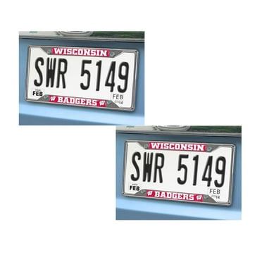 Wisconsin Badgers #1 Fan Metal License Plate - Walmart.com