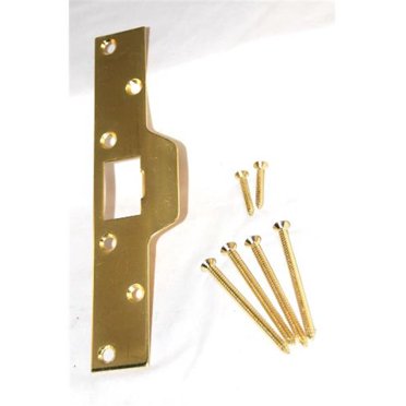 Maximum Security Latch Strike, 1-1/4 in. x 7-7/8 in., Steel, Brass ...
