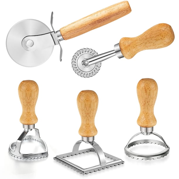 Artpico Ravioli Stamp Maker Cutter Roller Wheel (Set of 5) Pasta Making ...