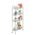 Ktaxon 4-Tier Rolling Cart Gap Kitchen Slim Slide Out Storage Tower ...