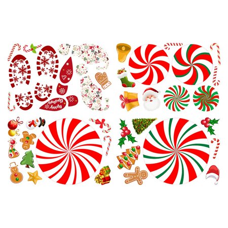 SHAR Christmas Candy Party Stickerschristmas Window Stickers, Christmas ...