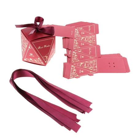 Diamond Shape Candy Boxes,Wedding Party Favors Boxes,Ribbon Gift Candy ...