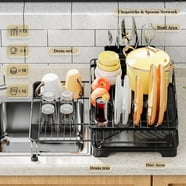 Kitchenaid Stainless Steel Wrap Compact Dish Rack in Satin Gray ...