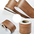 Self-adhesive Wood Grain Waist Line Wallpaper Waterproof PVC Wall ...