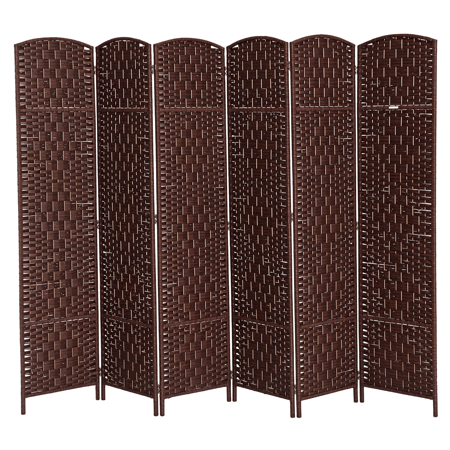 Homcom 6 Panel Folding Room Divider Privacy Screen Indoor Home Decoration 106.3W X 0.8D X 70.9H