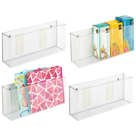 mDesign Plastic Adhesive Mount Storage Organizer container for Kitchen ...