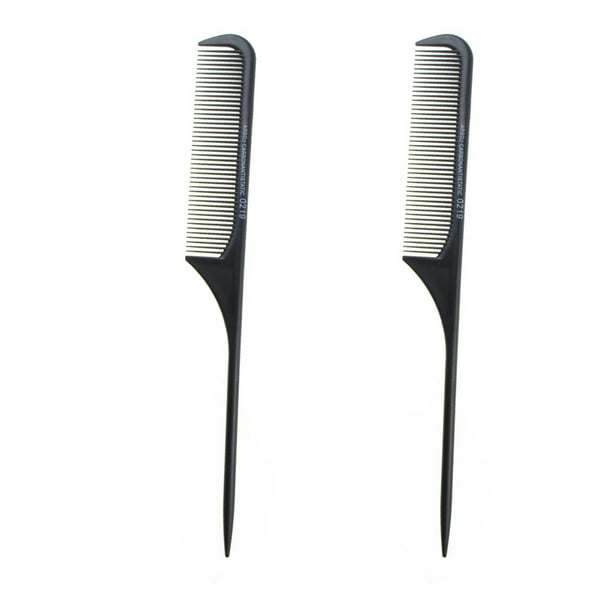 Professional Teasing Comb, Fine and Wide Tooth Hair Pack Barber Comb ...
