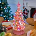 15" Ceramic Christmas Tree, Table Top Christmas Decor with Star Topper ...