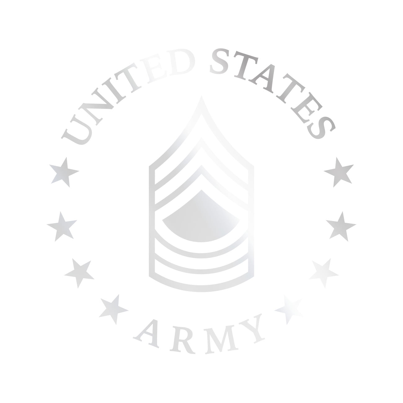 E-8 Master Sergeant US Army Rank Sticker Decal Die Cut - Self Adhesive ...
