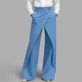 AHTJRT Wide Leg Jeans for Women Fashion High Waisted Wrap Denim Pants ...
