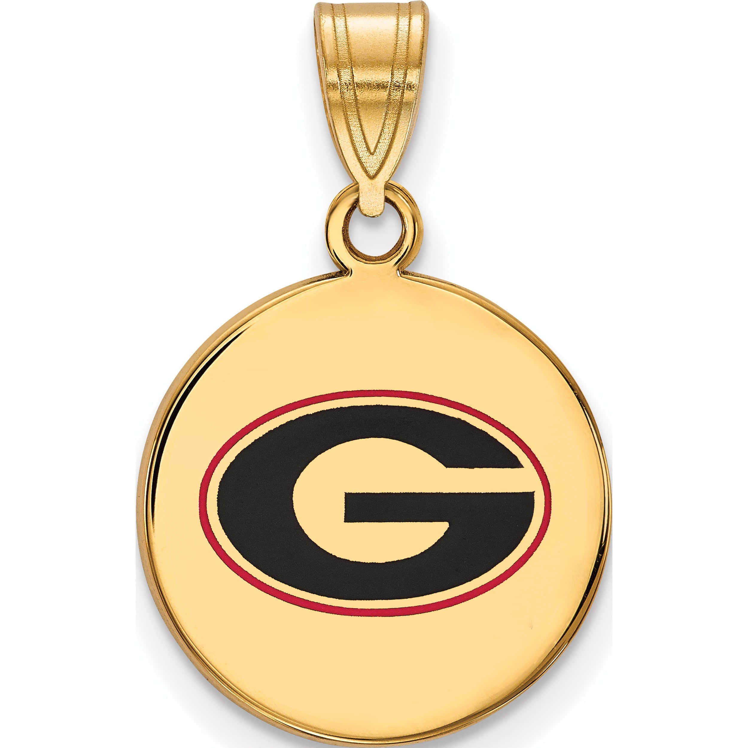 Ss/Gold Plated Sterling Silver With Gp Logoart U Of Georgia Medium ...