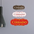 Designer Spanish Cerrado Sign (Black) - Large - Walmart.com