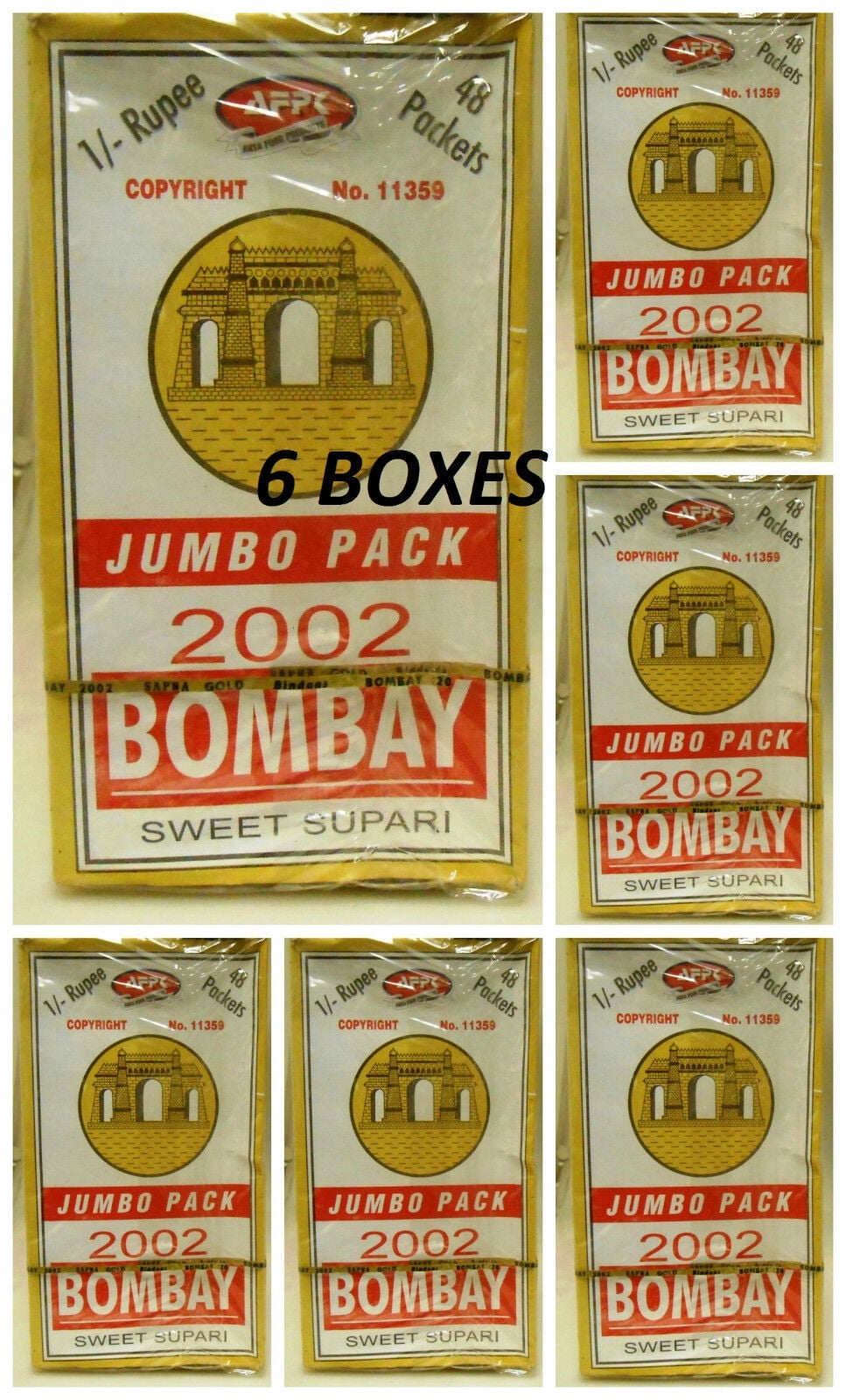 Buy 6 Boxes Bombay Supari Jumbo Pack Sweet Supari Betel Nut Online at ...