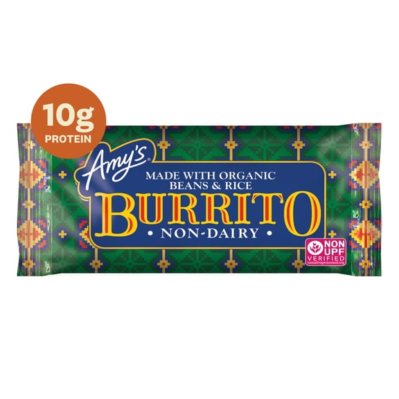 Amy's Kitchen Organic Bean and Rice Burrito 6 oz Vegetarian Microwave ...