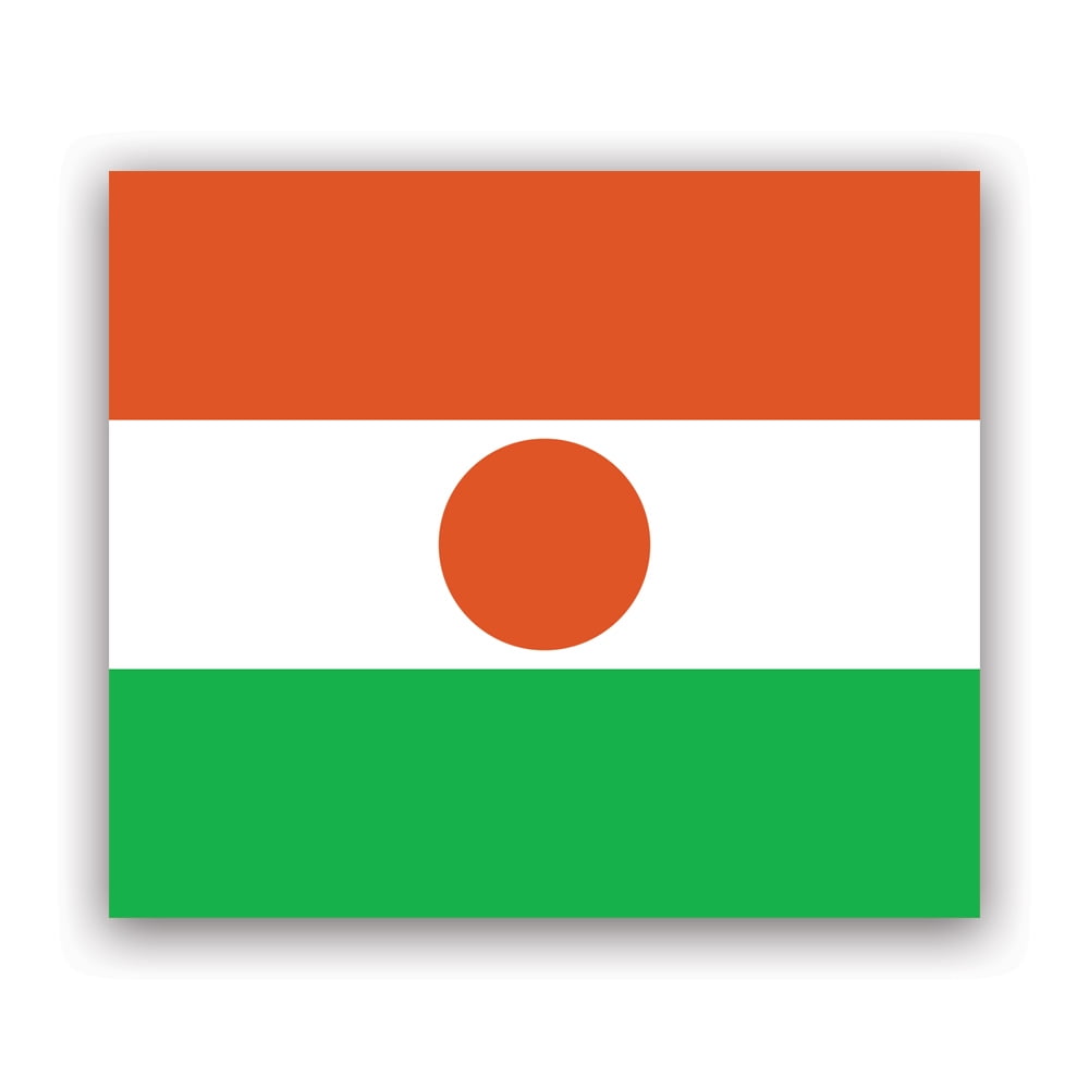 Nigerien Flag Sticker Decal - Self Adhesive Vinyl - Weatherproof - Made ...