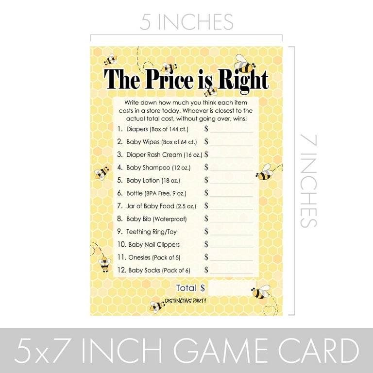 Bumble Bee Baby Shower Games