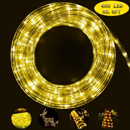 LED Rope Lights, 66ft 480 LED 8 Modes Control Flexible Low Voltage Rope ...
