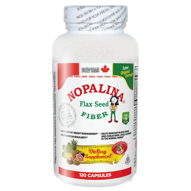 Nopalina Flax Seed Fiber Dietary Supplement, 120 count - Walmart.com