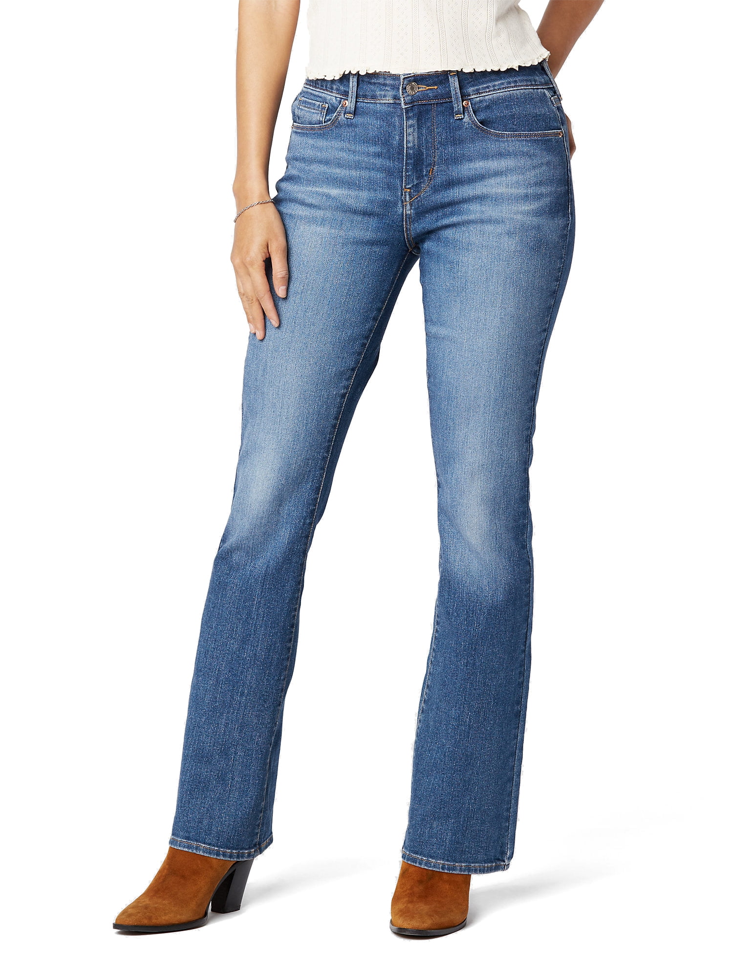 Signature by Levi Strauss & Co. Women's Mid-Rise Bootcut Jeans ...