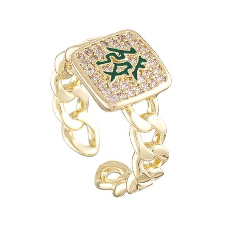 jovati Red Mahjong Ring Versatile Finger Ring Autonomous Telescopic ...