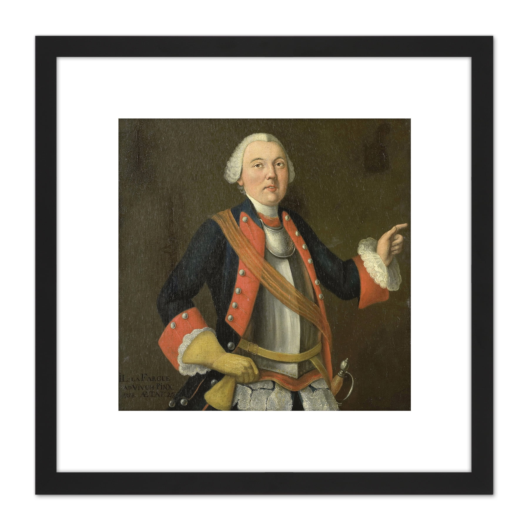 La Fargue Portrait Jan Hendrik Van Rijswijk 8X8 Inch Square Wooden ...