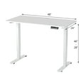 Topbuy Electric Height Adjustable Mobile Standing Desk Home Office ...
