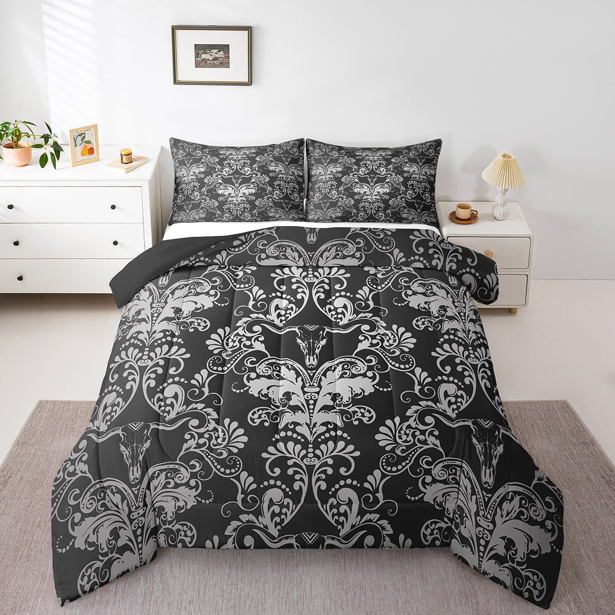 Click here for Yst Adults Damask Gothic Bedding Set Antique Victo... prices