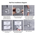 4Pcs Stainless Steels Hook Wall Mounted Hanger Home Storage Hook Metal ...