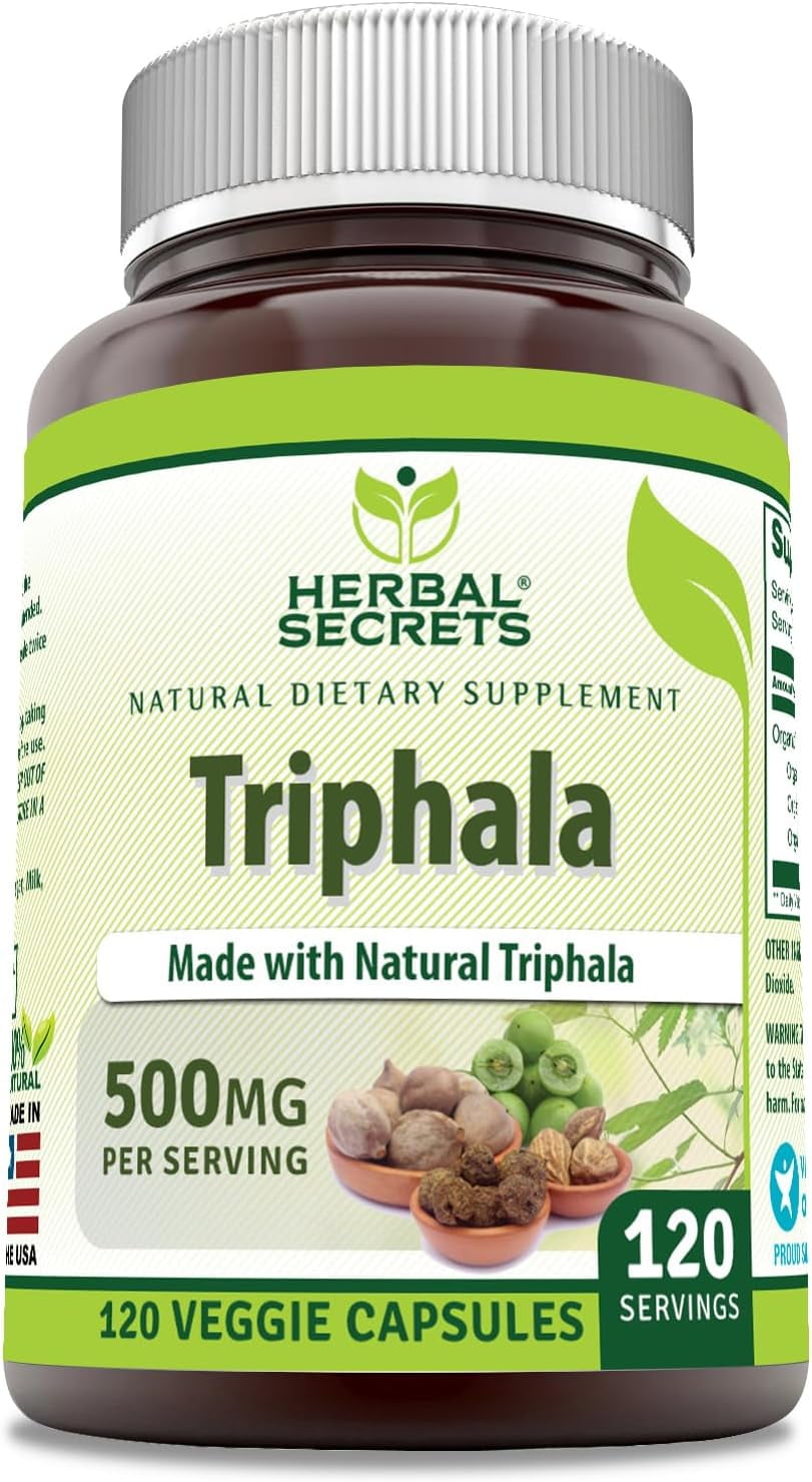 Herbal Secrets Triphala 500mg Salud Digestiva Detox 120 Cáps | Bodega ...