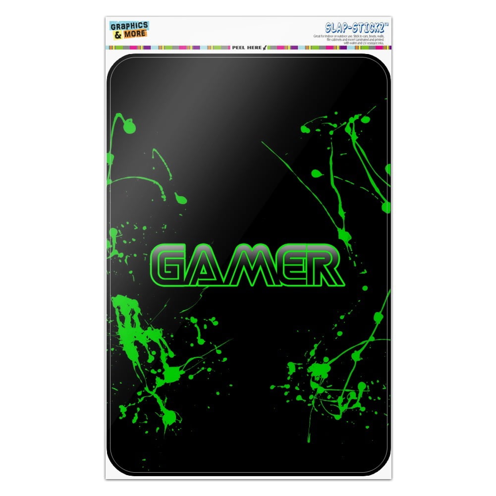Gamer Paint Splatter Gaming Geek Home Business Office Sign - Walmart.com