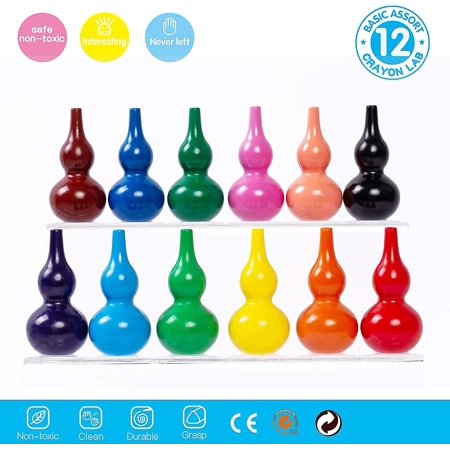 Toddler Crayons Non Toxic 12 Colors Washable Safe Edible Drawing ...