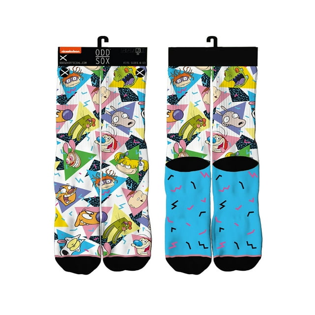 Odd Sox, Nickelodeon, Classic Cartoons, Novelty Crew Socks, 90's Funny ...