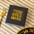 Cheers to 30 Years 30th Birthday Napkins Black and Gold 30th Brithday ...