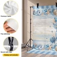 Blue Coastal Backdrop for Photography, Summer Beach Coral Starfish ...