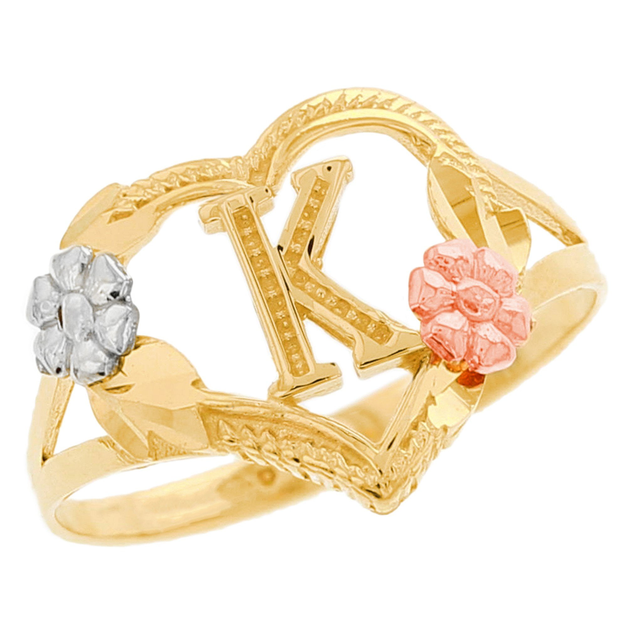 K Letter In Diamond Ring