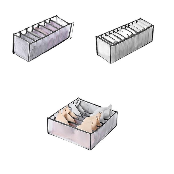 2023 - Three-piece Underwear Storage Box, Household Mesh Underwear ...