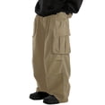 BVnarty Men's Drawstring Waist Wide Leg Cargo Pants Oversized ...