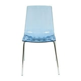 Ralph Dining Chair in Transparent Blue, Set of 2 - Transparent Blue ...