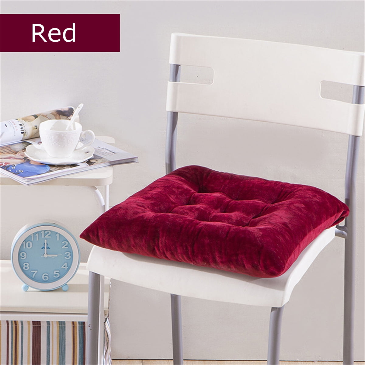 Chair Pads Seat Cushion Pads, 15.7inch Square Pads, Soft Thick Plush ...