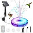 Solar Fountains Pump With Light Six Pointed Star Bird Bath Pump With 3 ...