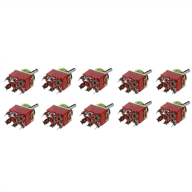 10X AC 250V 15A Latching 3 Way On-Off-on Single Pole Double Throw ...