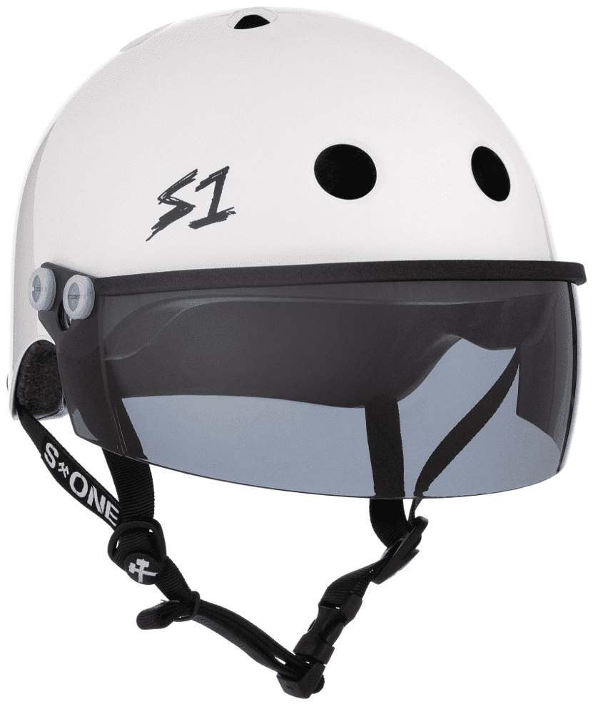 S1 Lifer Visor Helmet - GEN 2 - White Gloss w/ Tint Visor - Walmart.com