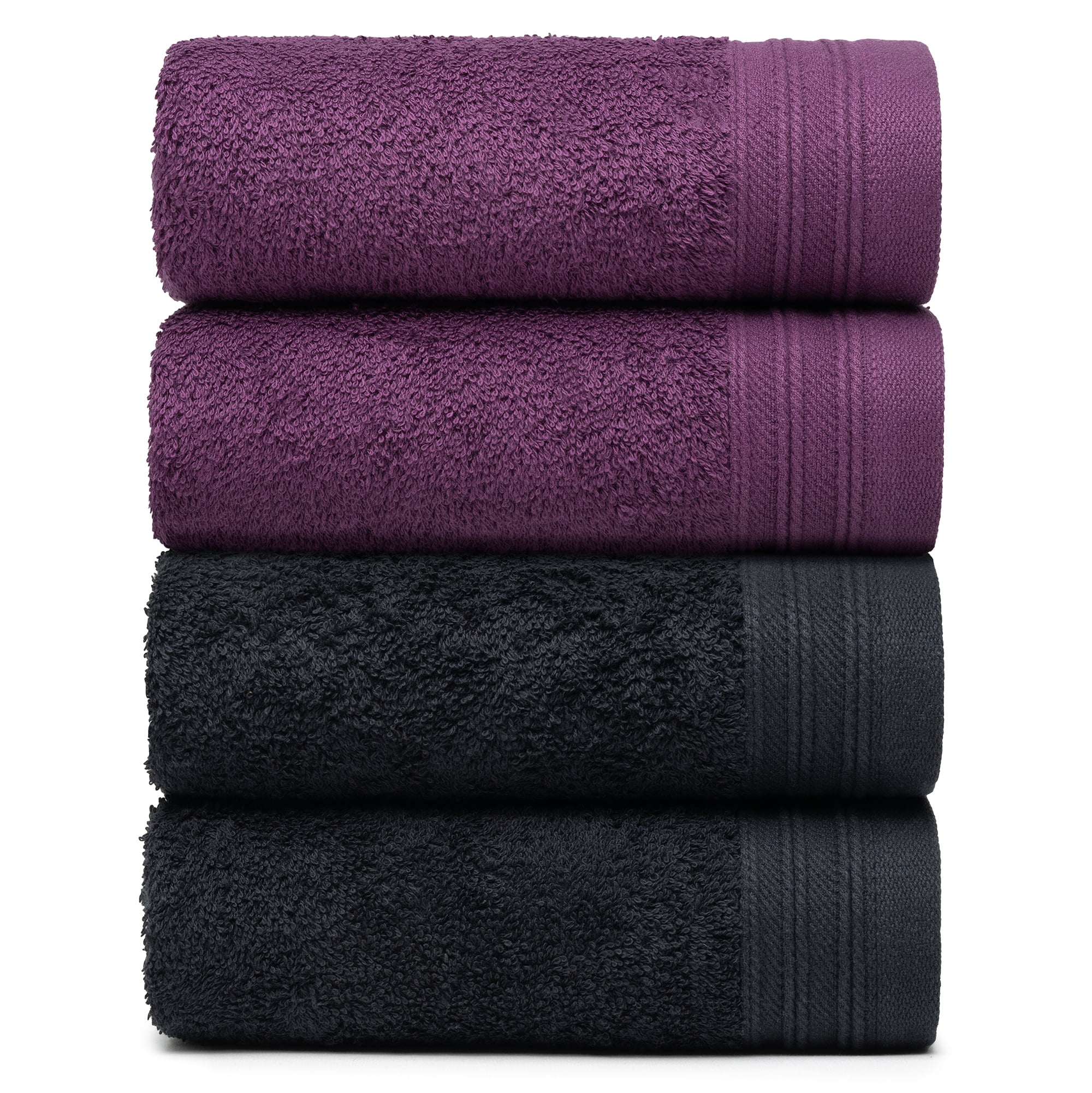 Premium Towel Set of 4 Hand Towels 18" x 30" Color: Petrol 100% Cotton ...