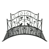 Winado Garden Bridge Decorative Footbridge Metal Arch with Bird ...