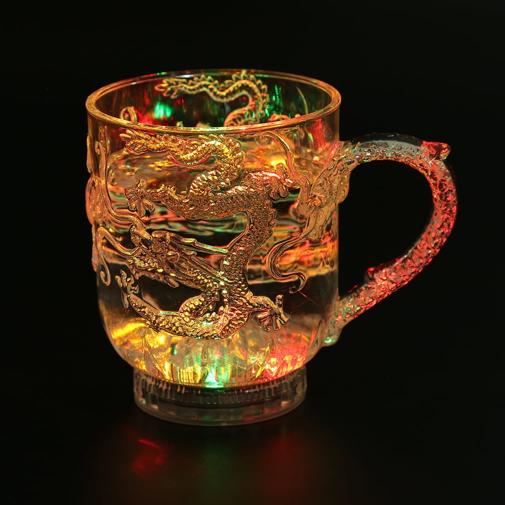 Rdeghly LED Flashing Cup, Flashing Mug,Automatic Light Color Change LED ...