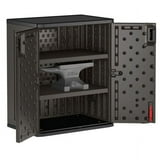 Suncast Outdoor Lockable 36 in. Storage Cabinet Locker for Garden, Shed ...