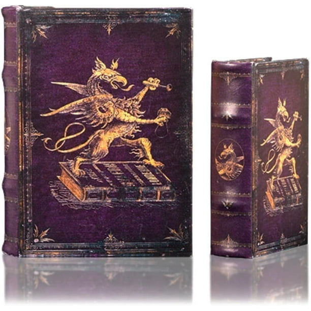 Royal Griffin Book Box Set Secret Hidden Storage Wood Book Boxes Coffee ...